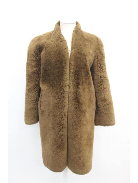 Jackets & Coats | Scrap Item Brown Bon Mouton Fur Coat Jacket Women ...